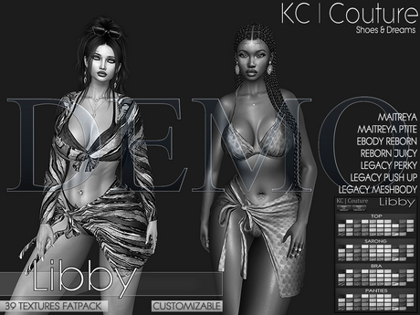 Second Life Marketplace - *DEMO* -KC- LIBBY SET / 39 TEXTURES FATPACK